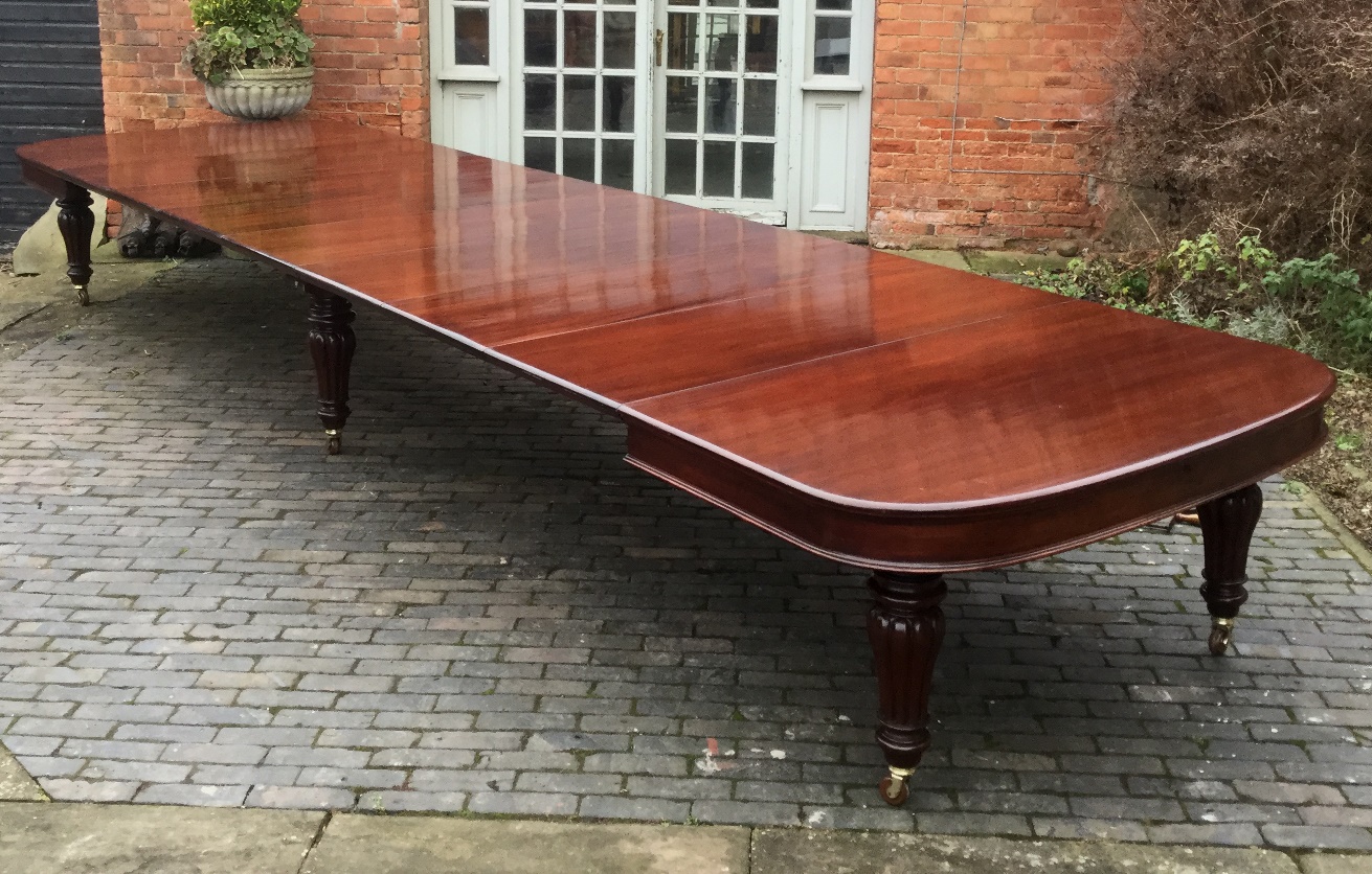 Superb Victorian Very Large Extending Dining Table Seat 20 | Wickersley ...