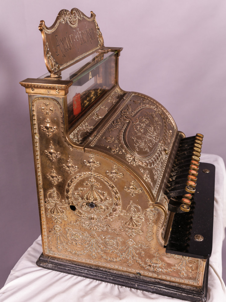 A National Cash Register Brass Till Victorian | Wickersley Antiques