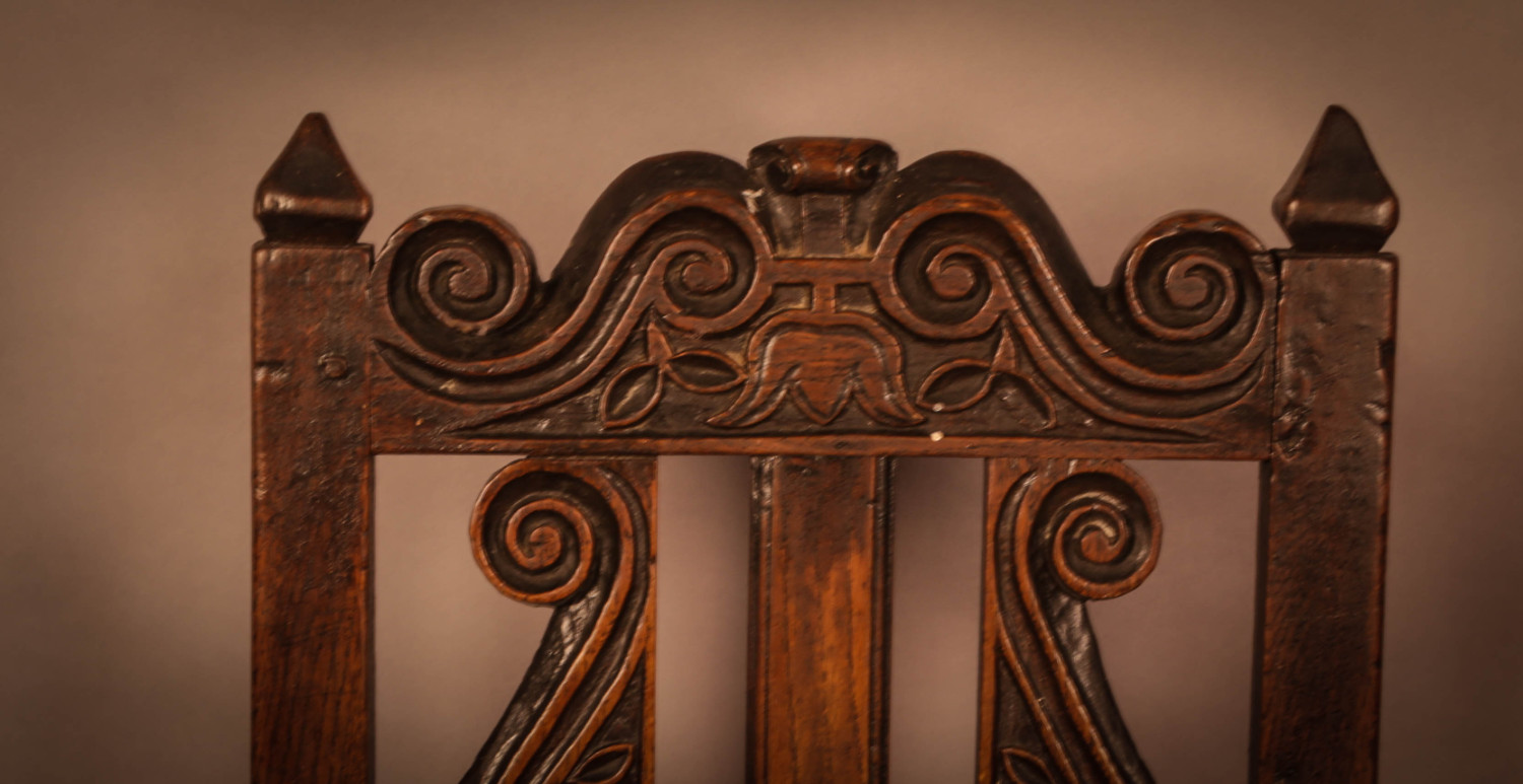 A Matching pair of 17th century Back Stools | Wickersley Antiques